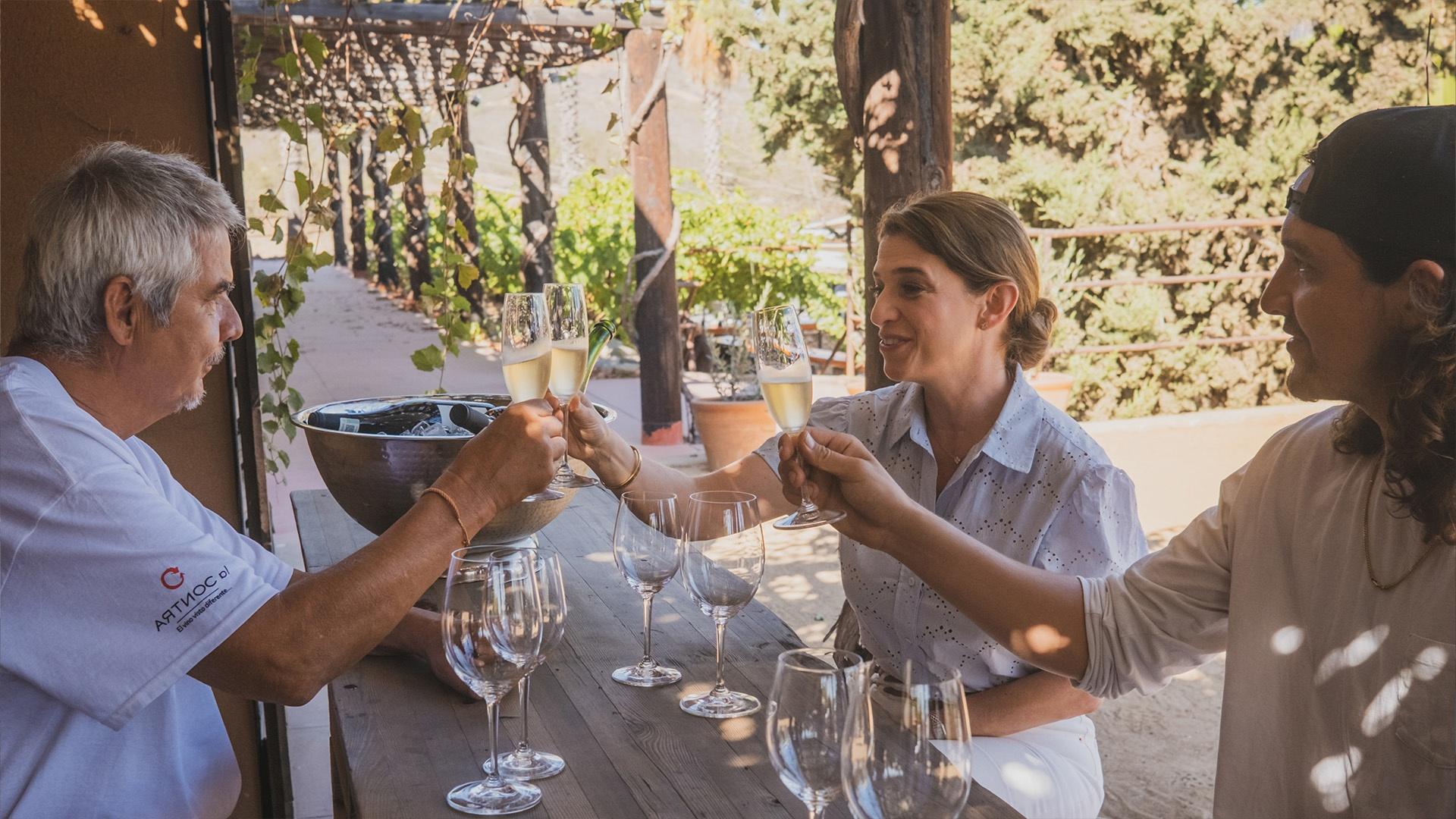 Pati goes wine tasting at Casa de Piedra winery in Valle de Guadalupe ...