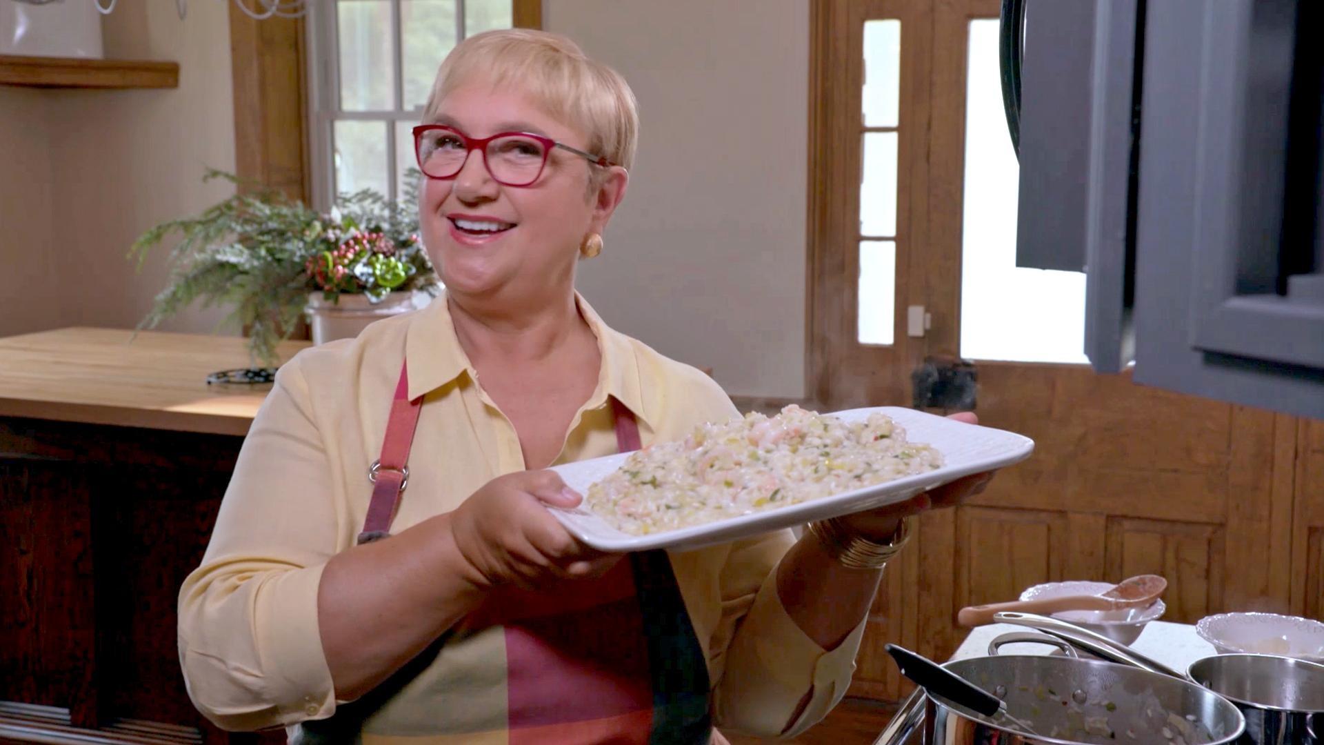 In her latest special A Heartland Holiday Feast, Lidia makes Risotto ...