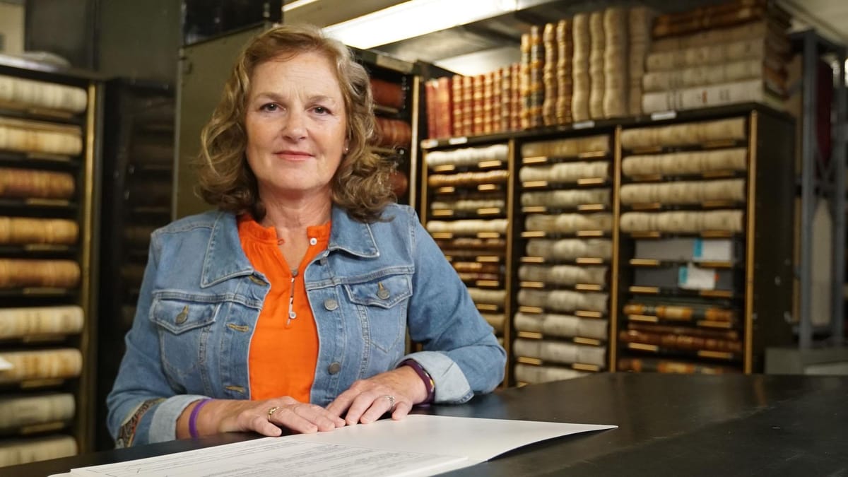 Sue visits the Washington State Archives and meets with Benjamin Helle ...