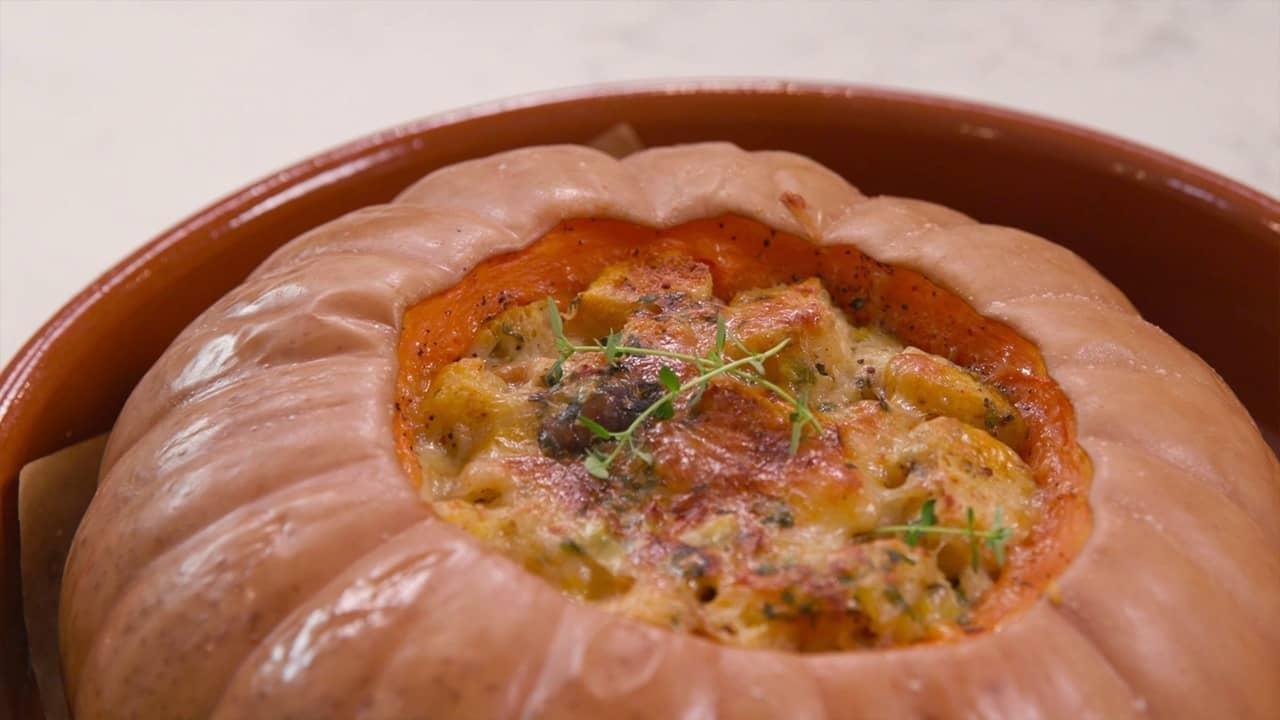 Whole Roasted Pumpkin with Bread Pudding | Kitchen Recipe | Cascade PBS