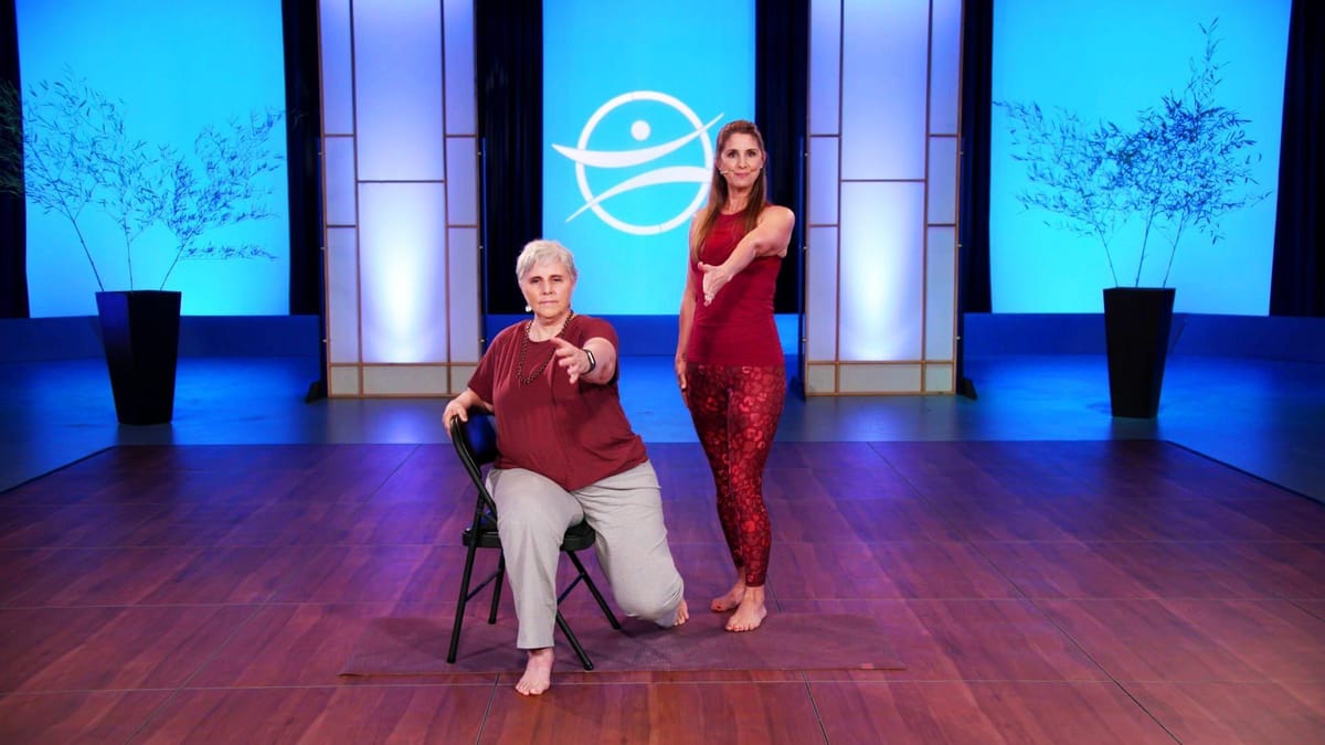 Chair Yoga #3 Warrior I Pose And Feeling Grounded | Cascade PBS