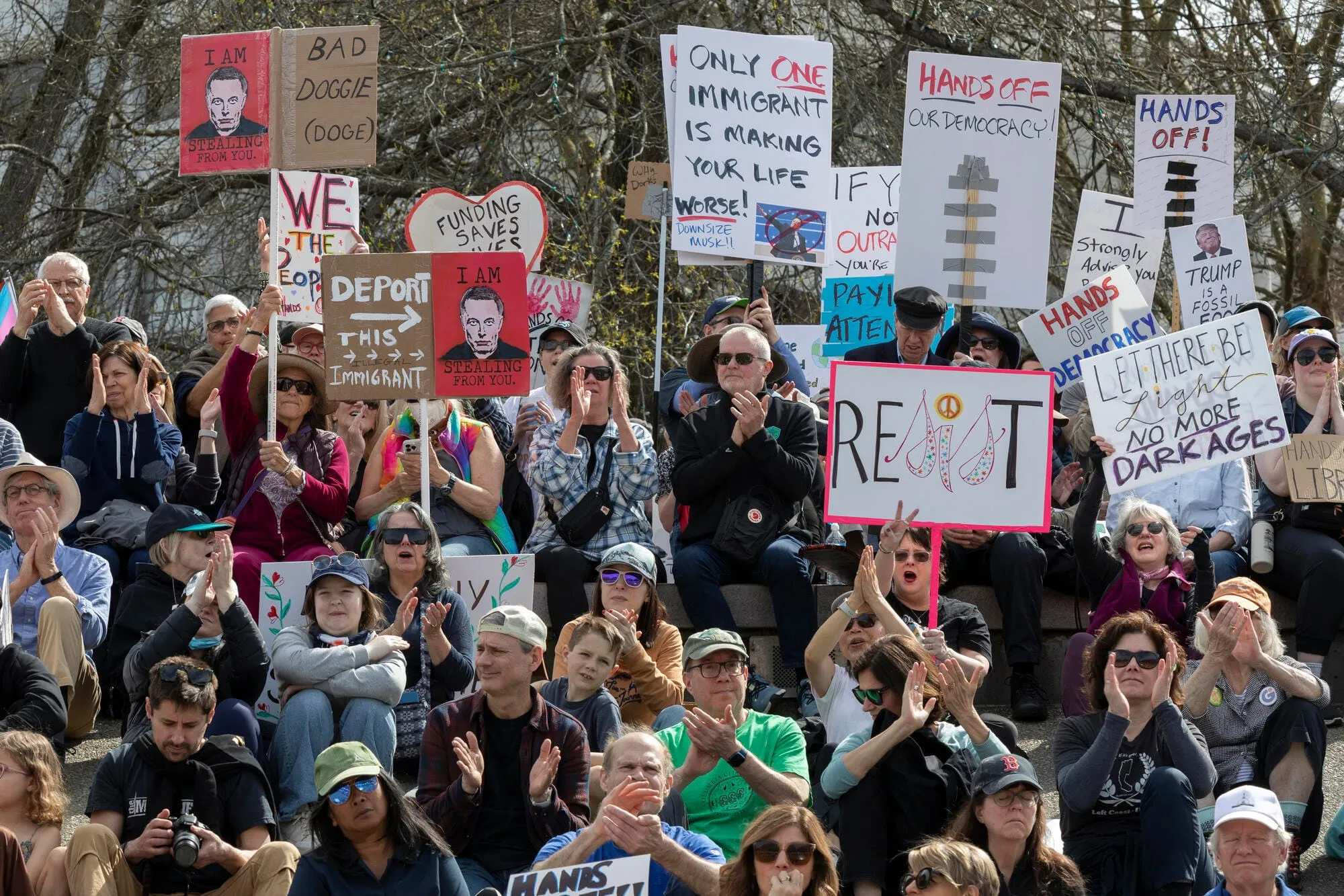 Thousands rally in Seattle to protest Trump administration actions ...