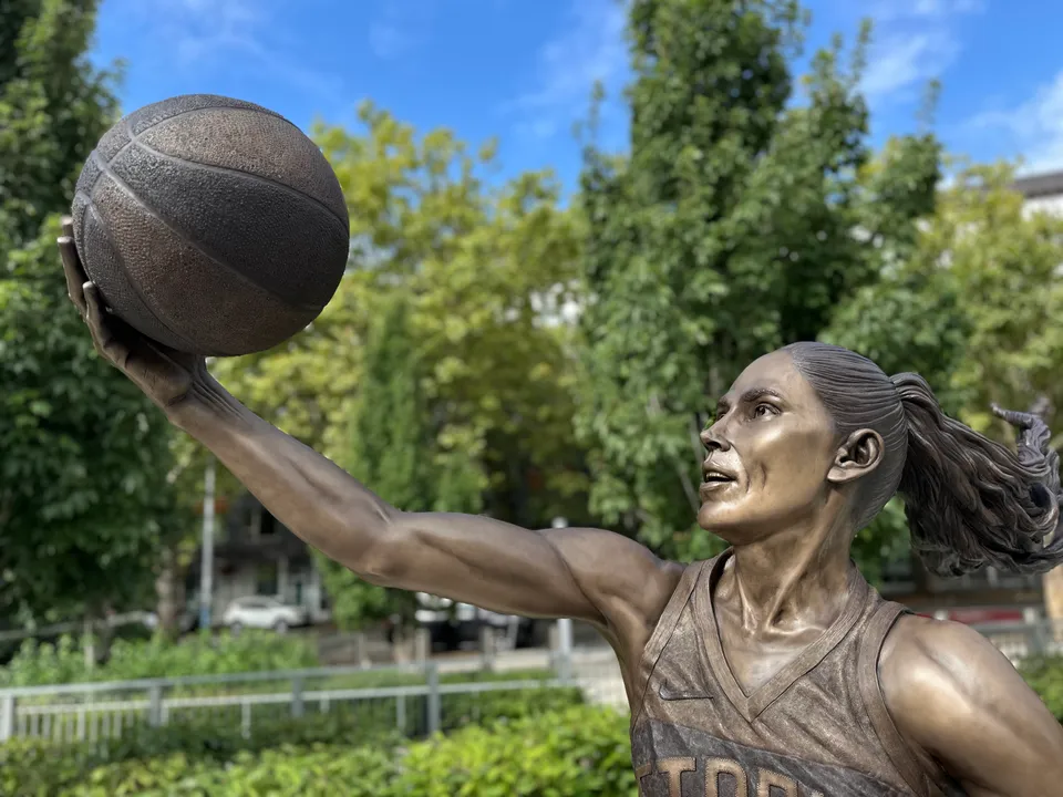 Art x NW: At Seattle Center, a new Sue Bird statue takes flight ...